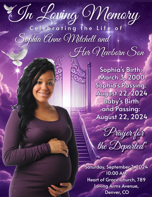 Mother And Child Funeral Flyer , New Born Son Template | PosterMyWall