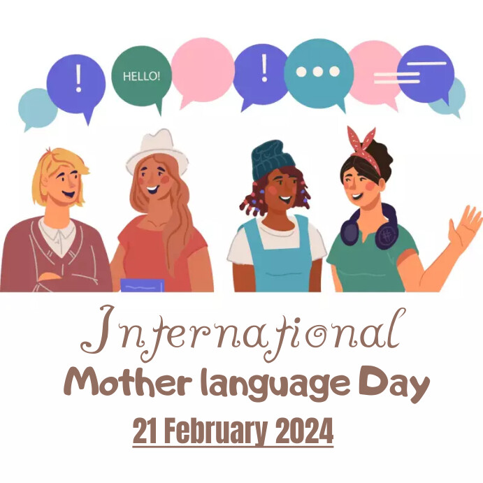 Mother language Day online greetings cards Template | PosterMyWall