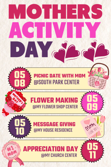Mothers Activity Day Template | PosterMyWall