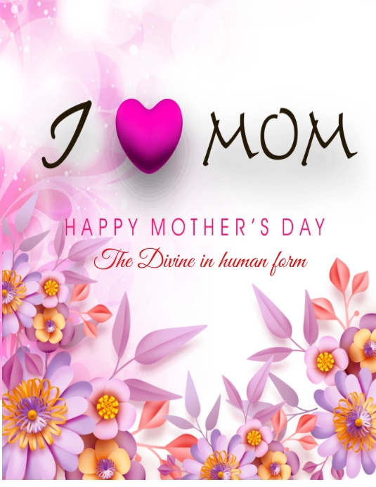 Mothers day, i love you mom Templat | PosterMyWall