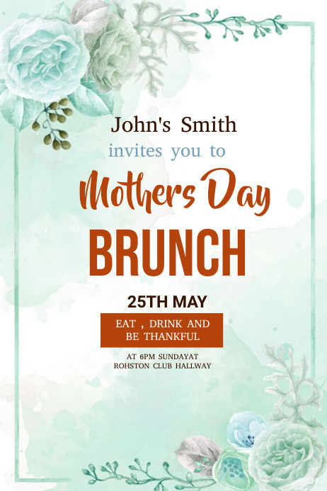 mothers day brunch Template | PosterMyWall