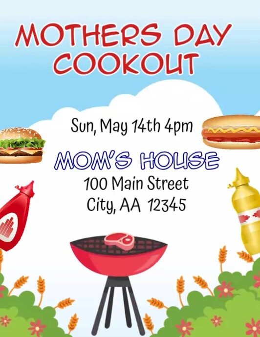 Mothers Day Cookout Template | PosterMyWall