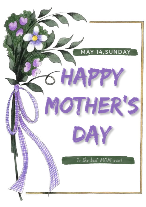 Mothers Day Greetings Card Template | PosterMyWall
