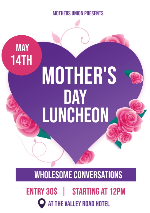 Copy of Mothers Day Luncheon | PosterMyWall