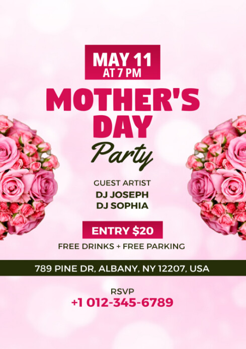 Mothers day party flyers Template | PosterMyWall