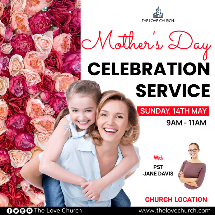 Mothers day service Template | PosterMyWall