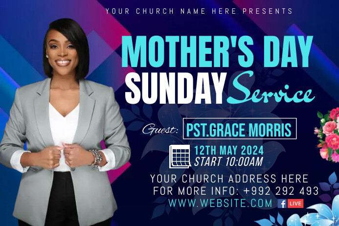 mothers day sunday service Template | PosterMyWall