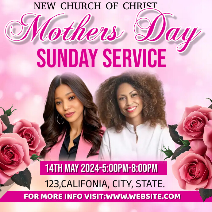 Mothers day Sunday service template | PosterMyWall