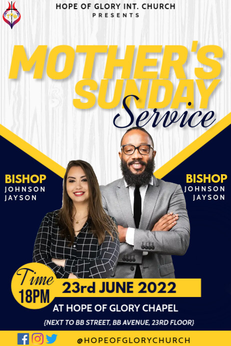 Mothers Sunday Service Template | PosterMyWall