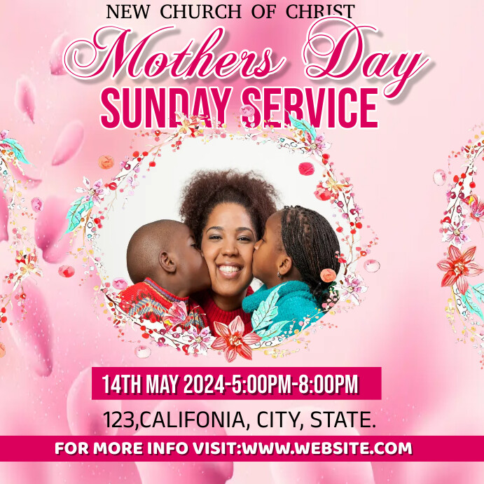 Mothers Sunday service template | PosterMyWall