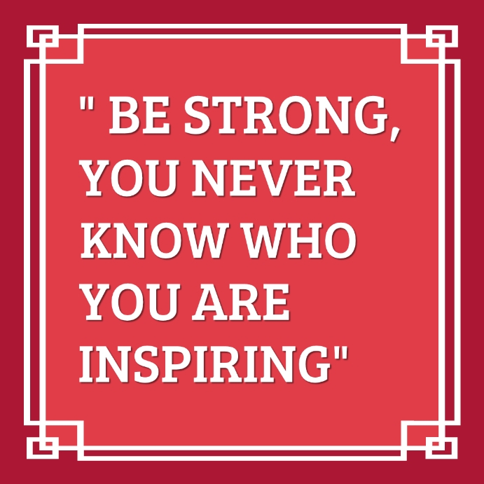 Motivational Be Strong Template | PosterMyWall