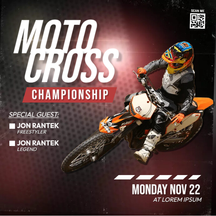 Moto Cross Championship Flyer Ads Template | PosterMyWall