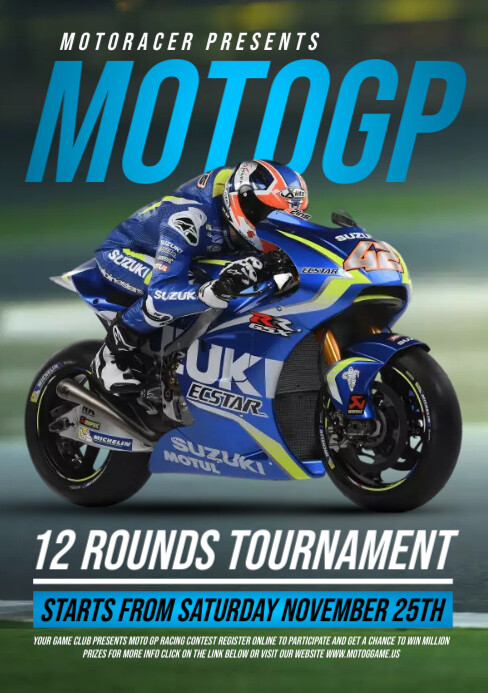 Moto gp racer Template | PosterMyWall
