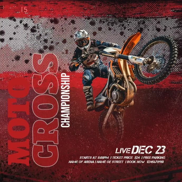 Plantilla de Motocross Championship | PosterMyWall