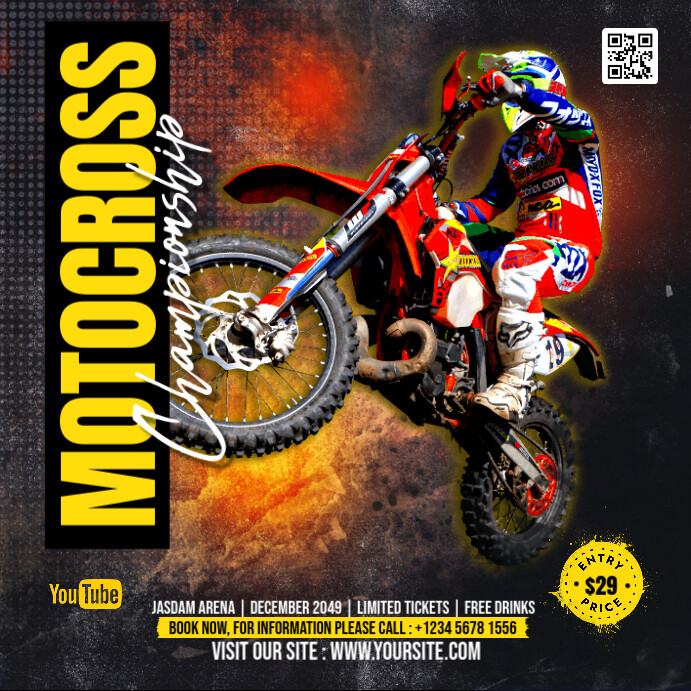 Motocross Template | PosterMyWall
