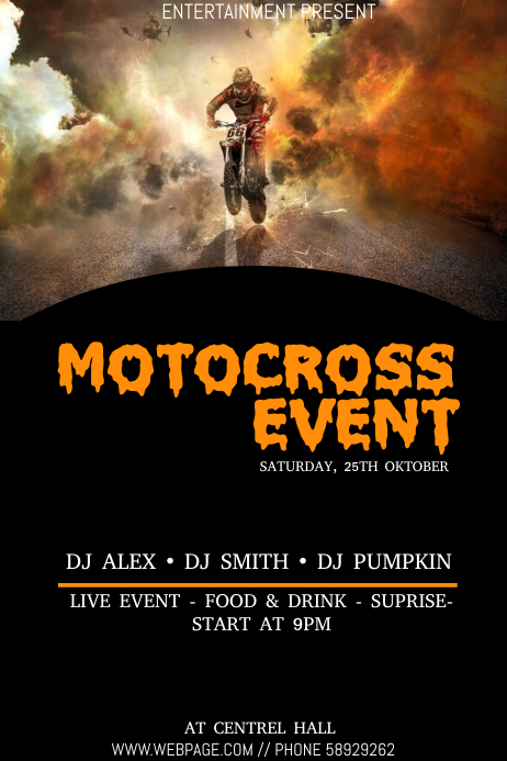 Motocross event flyer Template | PosterMyWall
