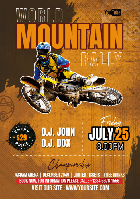 Motocross Rally flyer Template | PosterMyWall