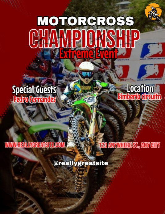 Plantilla de Motocross Tournament Event Poster Design | Extreme Dirt ...