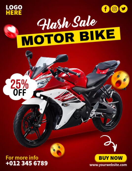 Motor Bike Ads Template | PosterMyWall