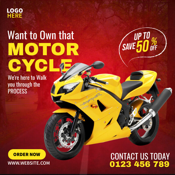 Motor Bike Ads Template | PosterMyWall