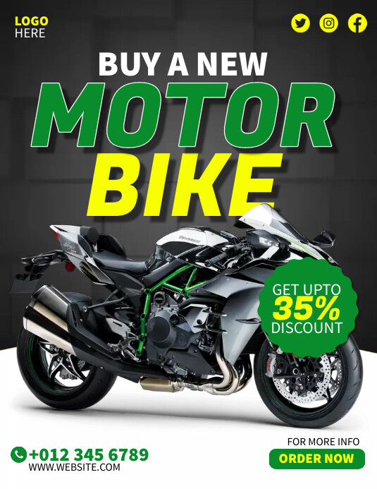 Motor Bike Ads Template | PosterMyWall