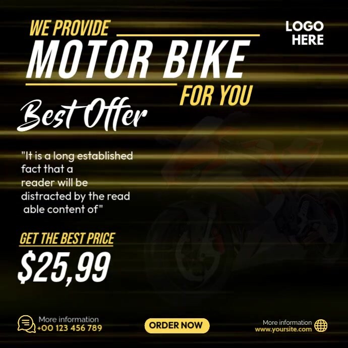 Copy of Motor Bike Best Offer | PosterMyWall
