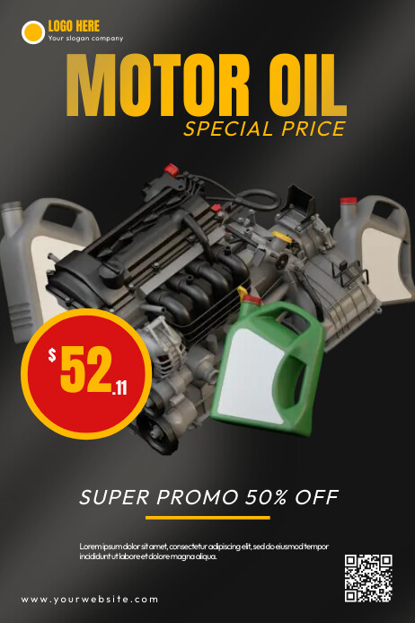 Copy of motor oil ad template | PosterMyWall