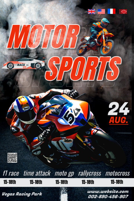 Motor Sports Gp Poster Template | PosterMyWall