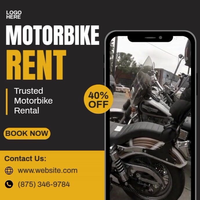 Motorbike Rent Template | PosterMyWall