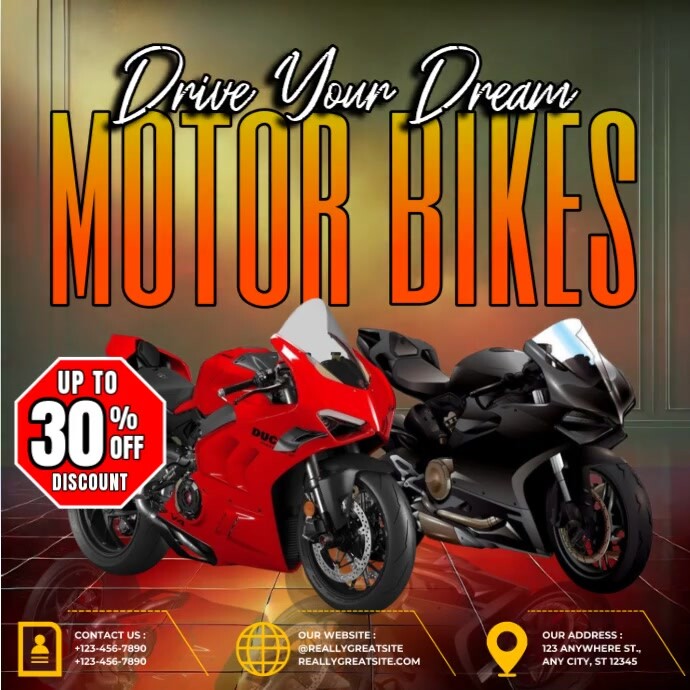 Copy of Motorbikes Dream Sale Flyer | PosterMyWall