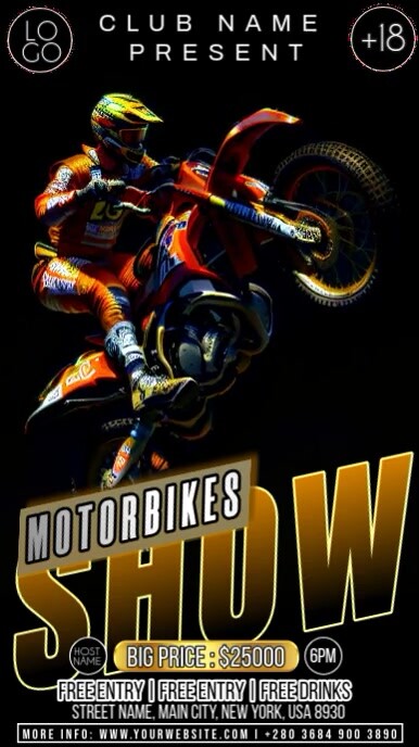 Motorbikes Show Template | PosterMyWall