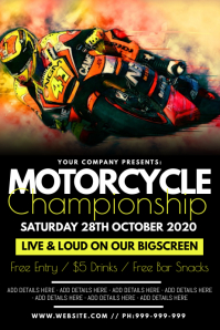 Motorcycle Championship Poster Template | PosterMyWall