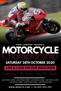 Motorcycle Championship Poster Template | PosterMyWall
