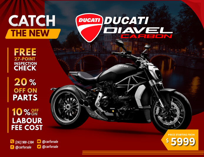 Plantilla de Motorcycle Discount Sale | PosterMyWall