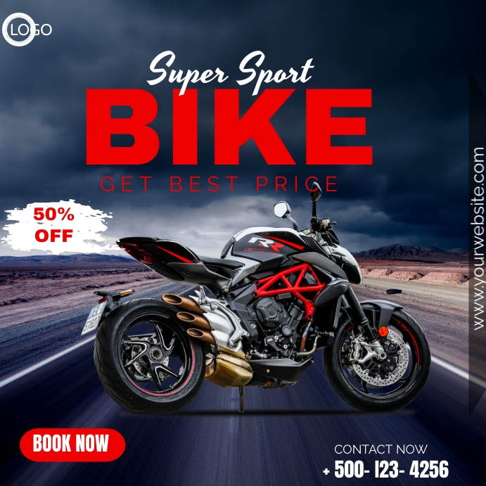 Motorcycle Instagram Banner Des Template | PosterMyWall