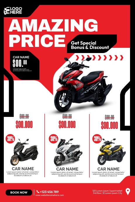 Motorcycle Poster Template | PosterMyWall