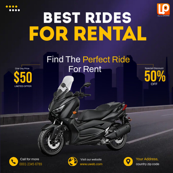 Motorcycle Ride Ads Template | PosterMyWall