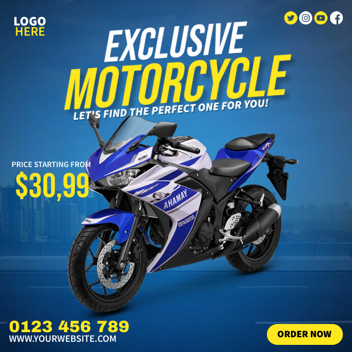 Motorcycle Sale Ads Template | PosterMyWall