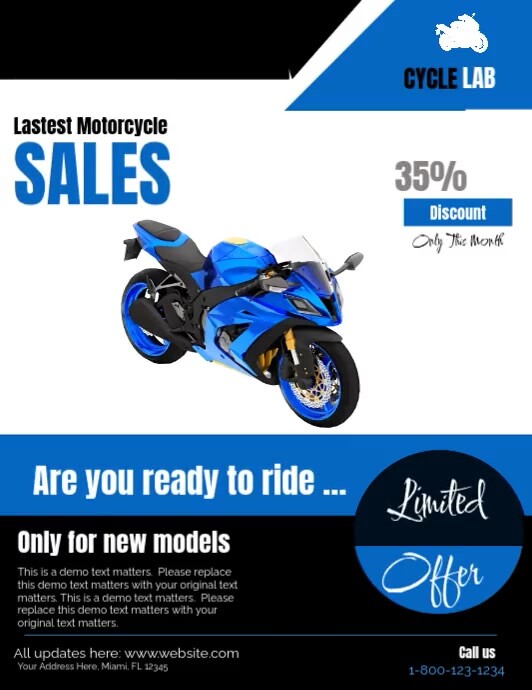 Motorcycle Sale Template | PosterMyWall
