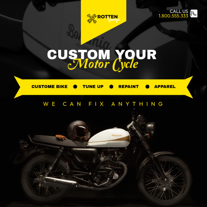 motorcycle servicing ad template | PosterMyWall