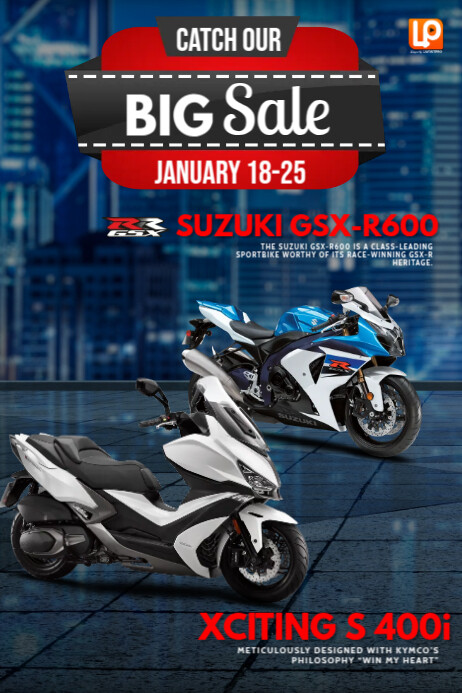 Motorcycle Template | PosterMyWall