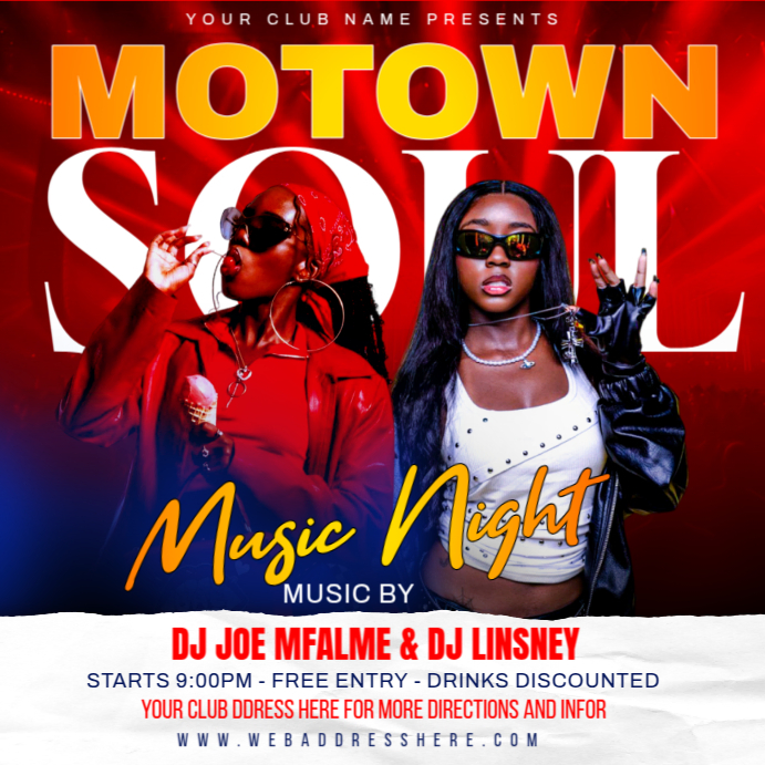 Motown music event poster Template | PosterMyWall