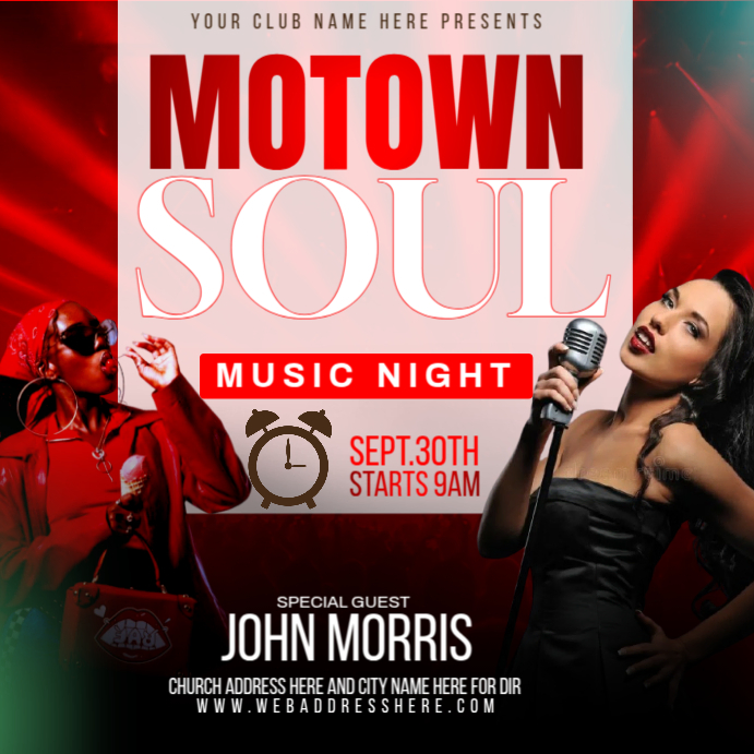 Motown music event poster Template | PosterMyWall