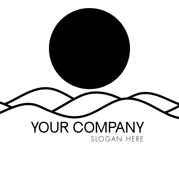 Mountain & Black Moon Logo Template | PosterMyWall