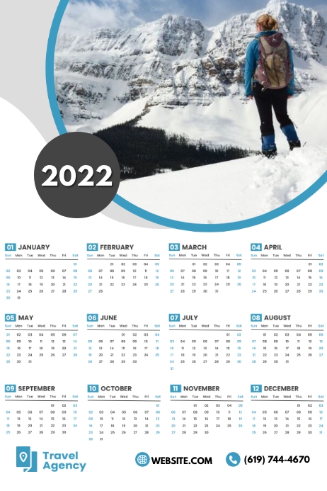 Mountain Adventure Calendar Template 2022 | PosterMyWall