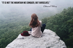 Mountain Quote Poster Template | PosterMyWall