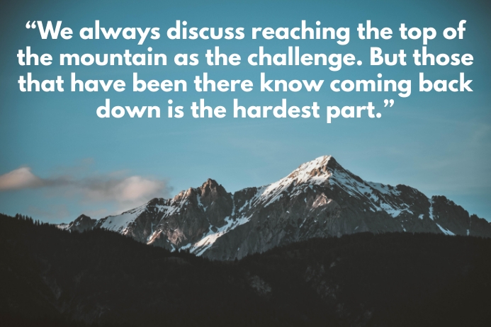 Mountain top quote design template | PosterMyWall