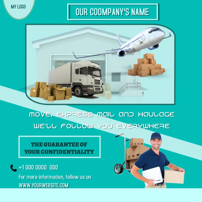 move mail express and haulage flyer Template | PosterMyWall
