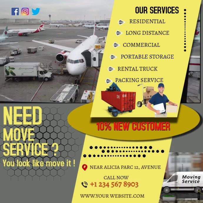 move mail express and haulage flyer Template | PosterMyWall