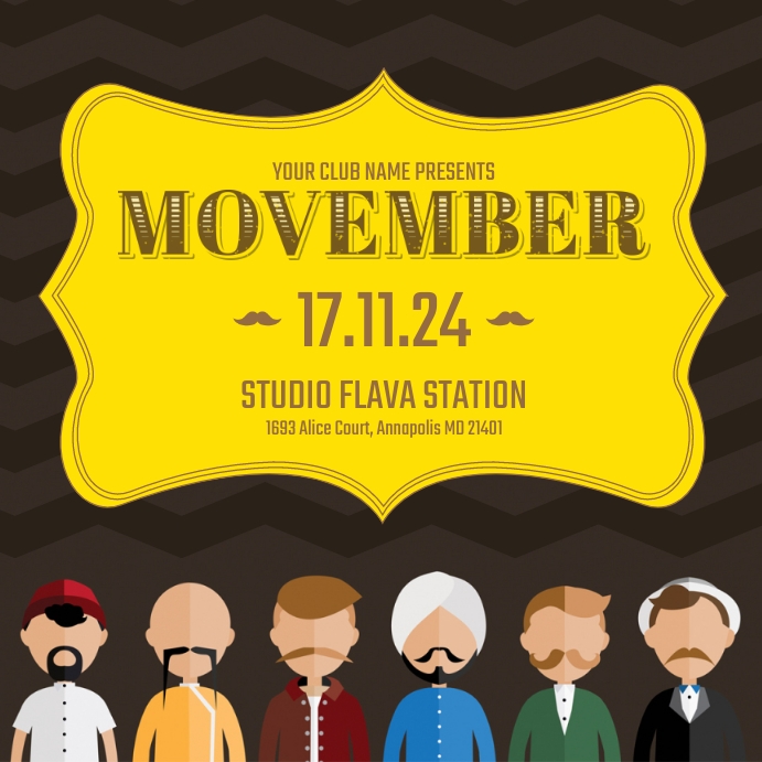 Plantilla de Movember | PosterMyWall